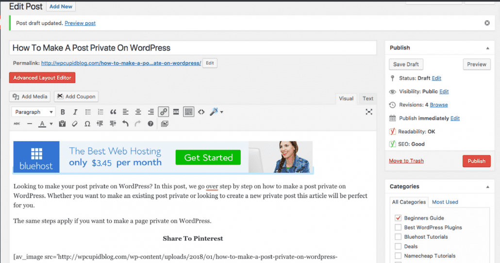 How To Make A Post Private On WordPress | Beginners Guide